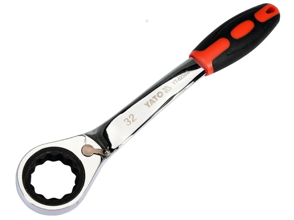 Yato Klucz oczkowy odgięty przelotowy z grzechotką 32 mm YT-02388 ...